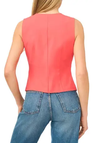 CECE DUPRAZ Button Detailed Cutaway Vest