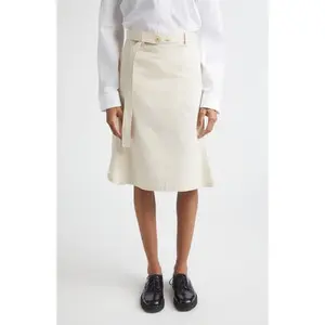 RIER Cotton Utility Knee-length Skirt - Ivory