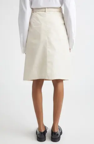 RIER Cotton Utility Knee-length Skirt - Ivory