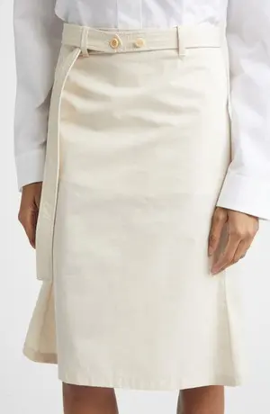 RIER Cotton Utility Knee-length Skirt - Ivory