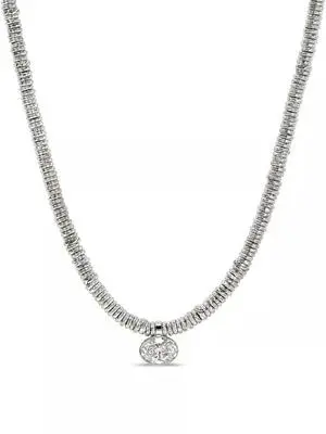 John Hardy Sterling Diamond Pendant Necklace - Silver