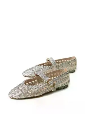 TWINSET Embroidered Ballerinas With Buckle Strap