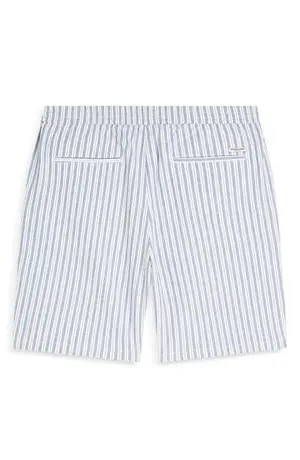 Scotch & Soda Stretch Cotton & Linen Bermuda Shorts - Infinity Stripe