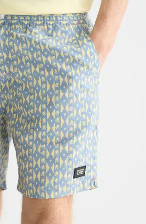 Scotch & Soda Printed Midlength Swim Trunks
