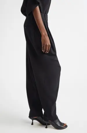 Michael Kors Pleated Barrel Leg Trousers
