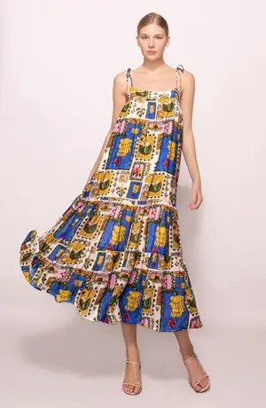 MELLODAY Trapeze Maxi Sundress