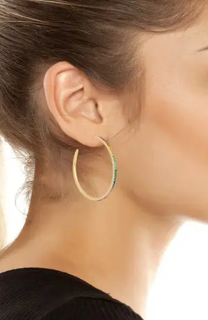 Kurt Geiger Large Pavé Hoop Earrings
