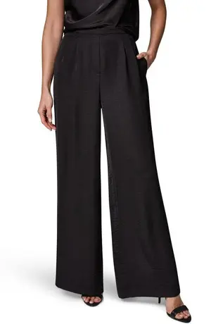 Donna Karan New York Pleated Wide-leg Pants - Black