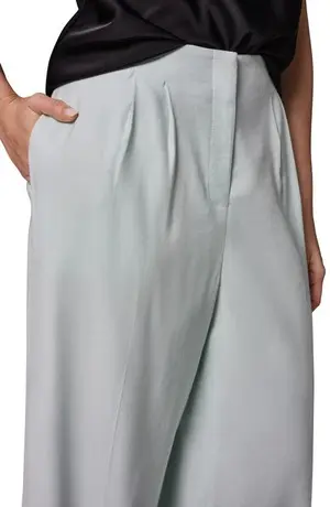 Donna Karan New York Wide-leg Linen Blend Pants - Skylight