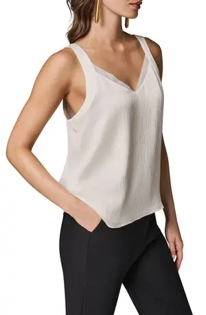 Donna Karan New York Chiffon Trim Shell Top
