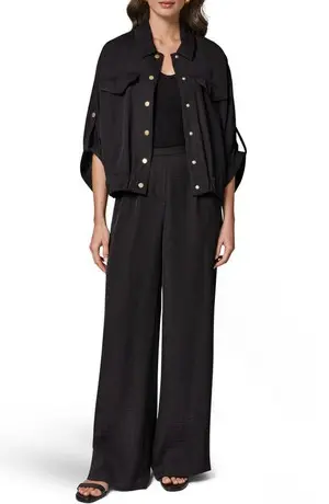 Donna Karan New York Dolman Sleeve Button-up Top
