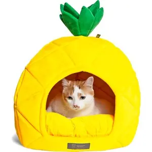 NANDOG PET GEAR Fun Collection Dog And Cat Bedpineapple Prive - Yellow