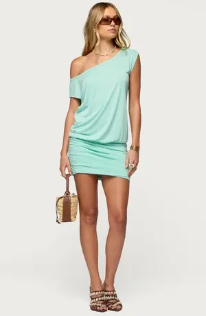 EDIKTED Marya One-shoulder Mini Dress