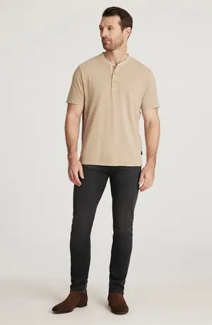 34 Heritage Slub Cotton Short Sleeve Henley - Twill
