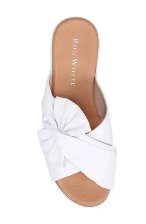 Ron White Paislee Platform Wedge Slide Sandal - White