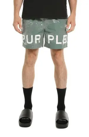 Purple Brand Elasticated Shorts For Men