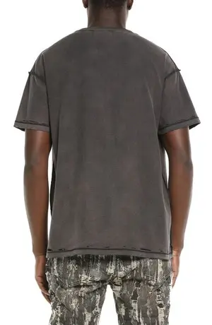 PURPLE BRAND Inside Out Distressed Cotton T-shirt