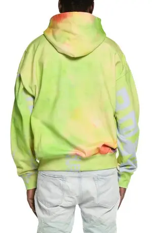 PURPLE BRAND Oversized Cotton Hoodie With Sleeve Graphics