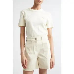 Moncler Logo Patch T-shirt - Pale Ivory