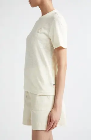Moncler Logo Patch T-shirt - Pale Ivory
