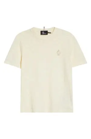 Moncler Logo Patch T-shirt - Pale Ivory