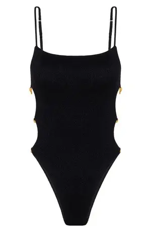 VIX PAULA HERMANNY Fernanda Nell One-piece Swimsuit - Black