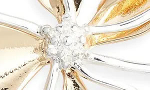Nordstrom Crystal Center Open Petal Drop Earrings