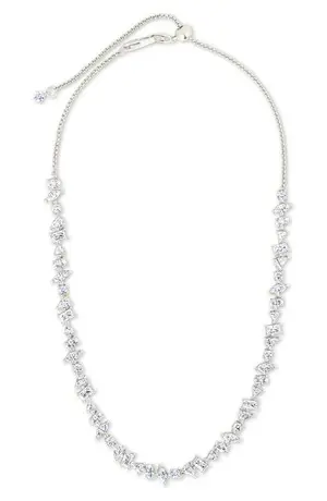 Sterling Forever Ellery Cubic Zirconia Tennis Necklace - Silver