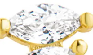 Sterling Forever Skye Cubic Zirconia Threader Stud Earring - Gold
