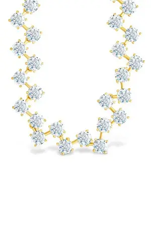Sterling Forever Carson Cubic Zirconia Choker Necklace - Gold