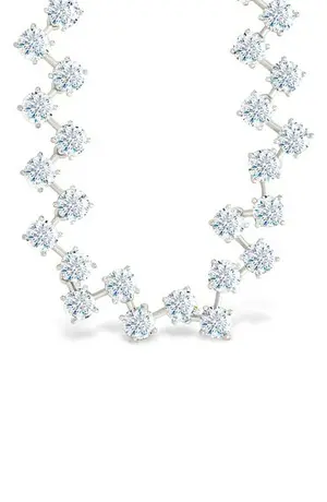 Sterling Forever Carson Cubic Zirconia Choker Necklace Silver