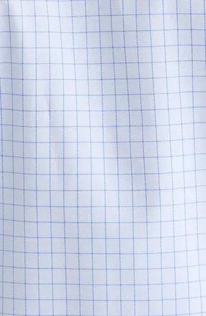 Nordstrom Trim Fit Check Premium Non Iron Cotton Dress Shirt