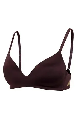 ADIDAS ORIGINALS Plunge Wireless T-shirt Bra - Shadow Brown