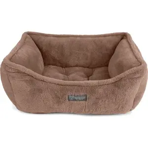 NANDOG PET GEAR Super Cloud Dog Bed- Reversible Cat & Dog Bed Mocha Brown