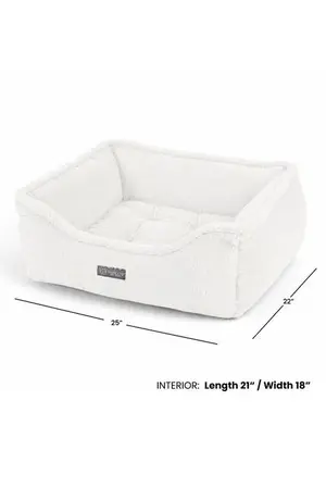 NANDOG PET GEAR Super Cloud Dog Bed- Reversible Cat & Dog Bed - Pearl White