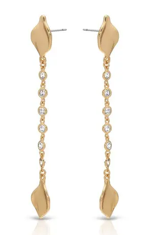 Ettika Crystal Bloom Linear Drop Earrings