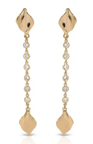 Ettika Crystal Bloom Linear Drop Earrings
