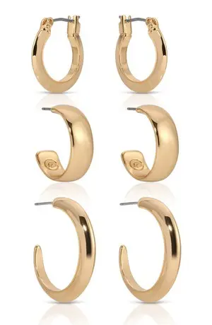 Ettika Set Of Hoop Earrings - Gold