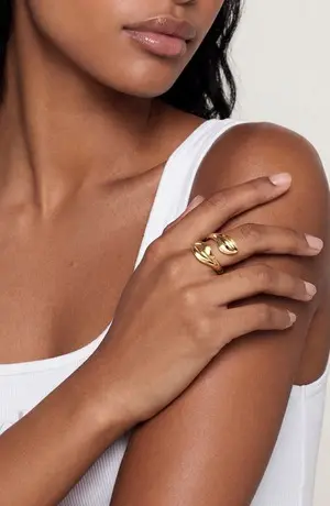 Ettika Twisted Petal Wrap Ring