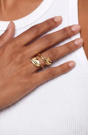 Ettika Twisted Petal Wrap Ring
