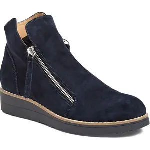 DJANGO AND JULIETTE Ohmy Double Zip High-top Sneakers - Navy Suede