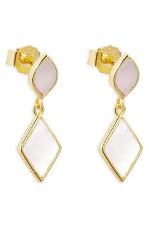 Argento Vivo Mother-of-pearl Drop Earrings - Gold