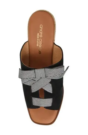 Andre Assous Mason Wedge Sandal - Black
