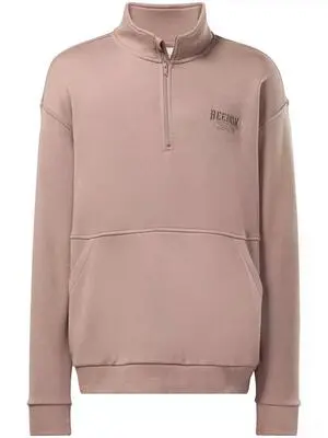 REEBOK Logo-embroidered Quarter-zip Sweatshirt