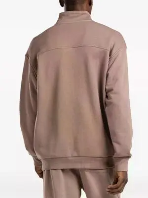 REEBOK Logo-embroidered Quarter-zip Sweatshirt