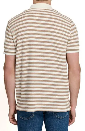 CON.STRUCT Slim Fit Short Sleeve Stripe Polo