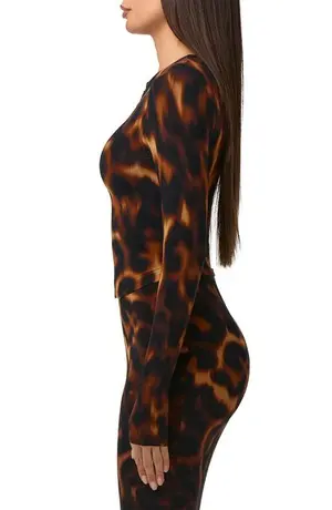 Naked Wardrobe Printed Long Sleeve Cardigan