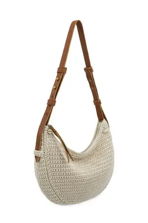 THE SAK Tess Shoulder Bag Hand Crochet - Ecru