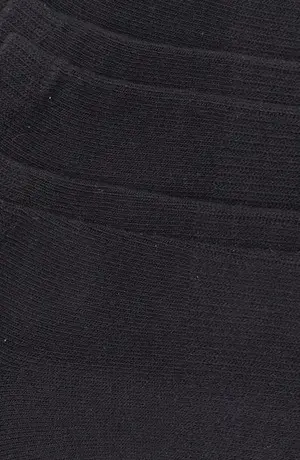 Nordstrom Everyday Tab Quarter Socks 3 Pack - Black