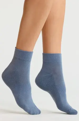 Nordstrom Everyday Quarter Socks Pack Of 3 - Ivory Grey Multi